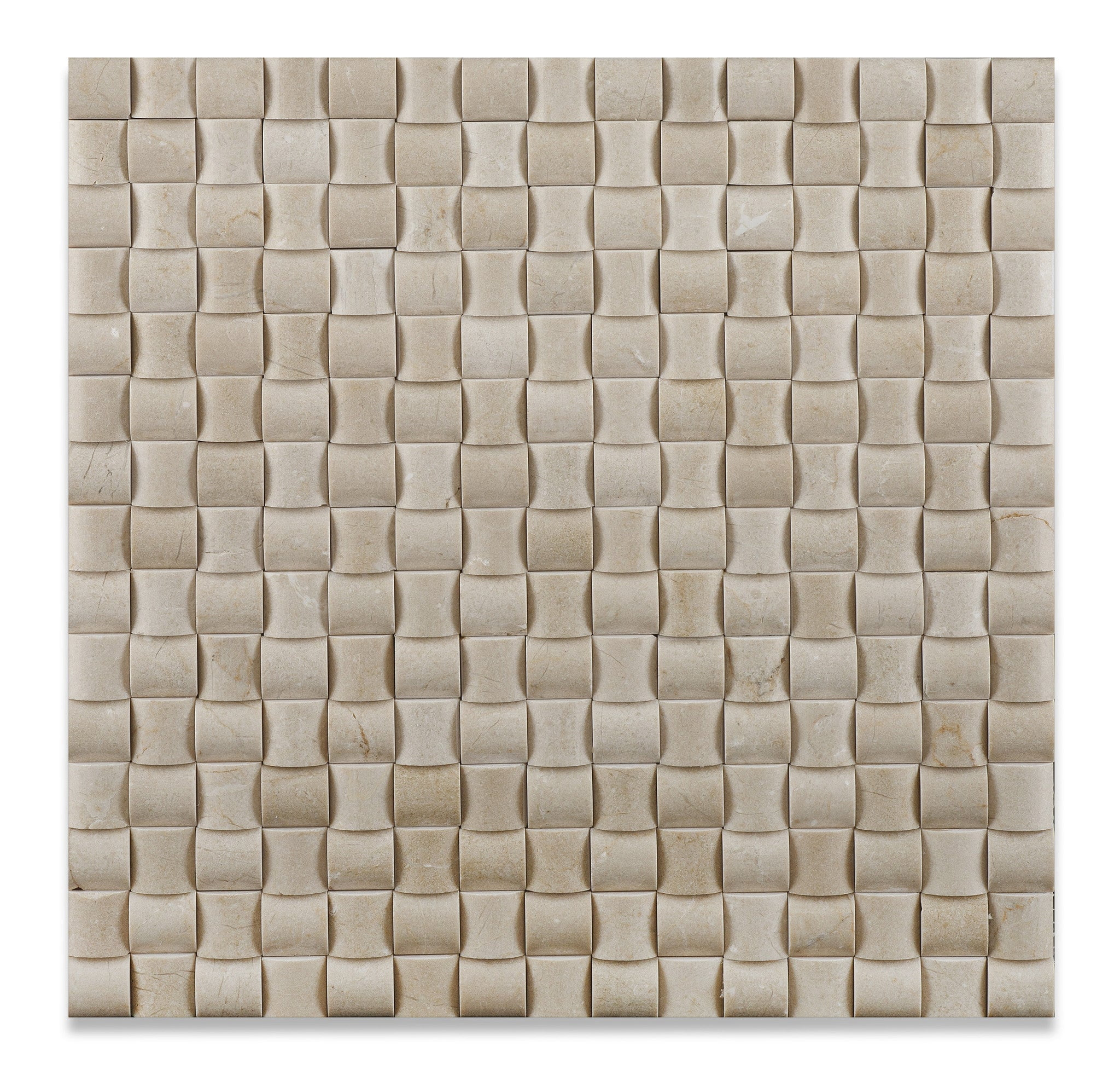 Crema Marfil Marble Honed 3D Small Bread Mosaic Tile - Walmart.com