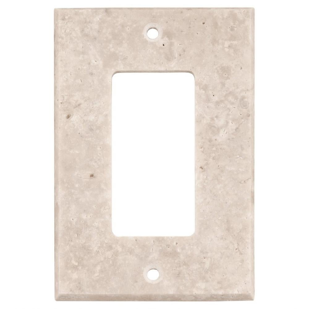 Crema Marfil Marble Single Rocker Switch Wall Plate / Switch Plate ...