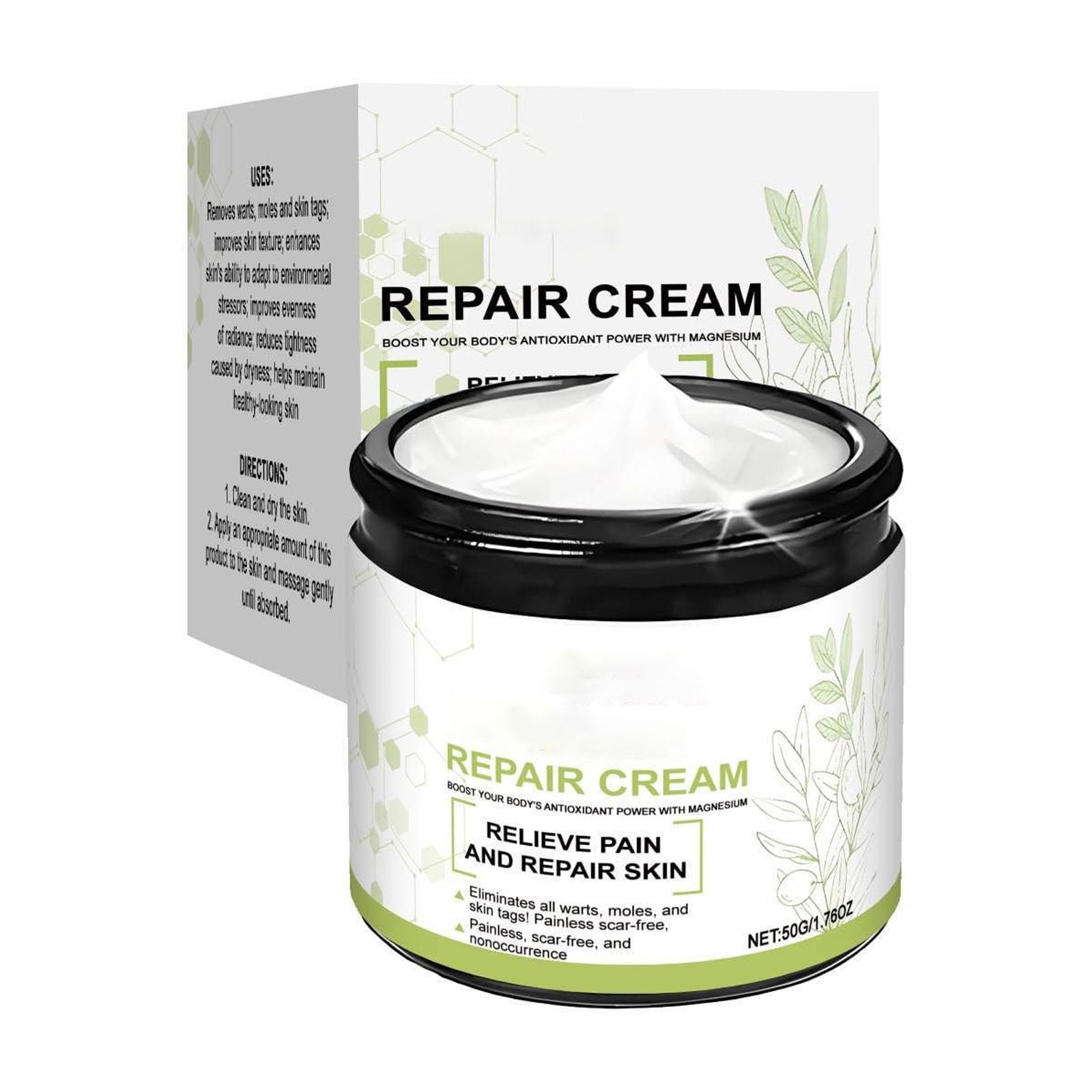Crema reparadora de magnesio para la piel, crema para el tratamiento de ...