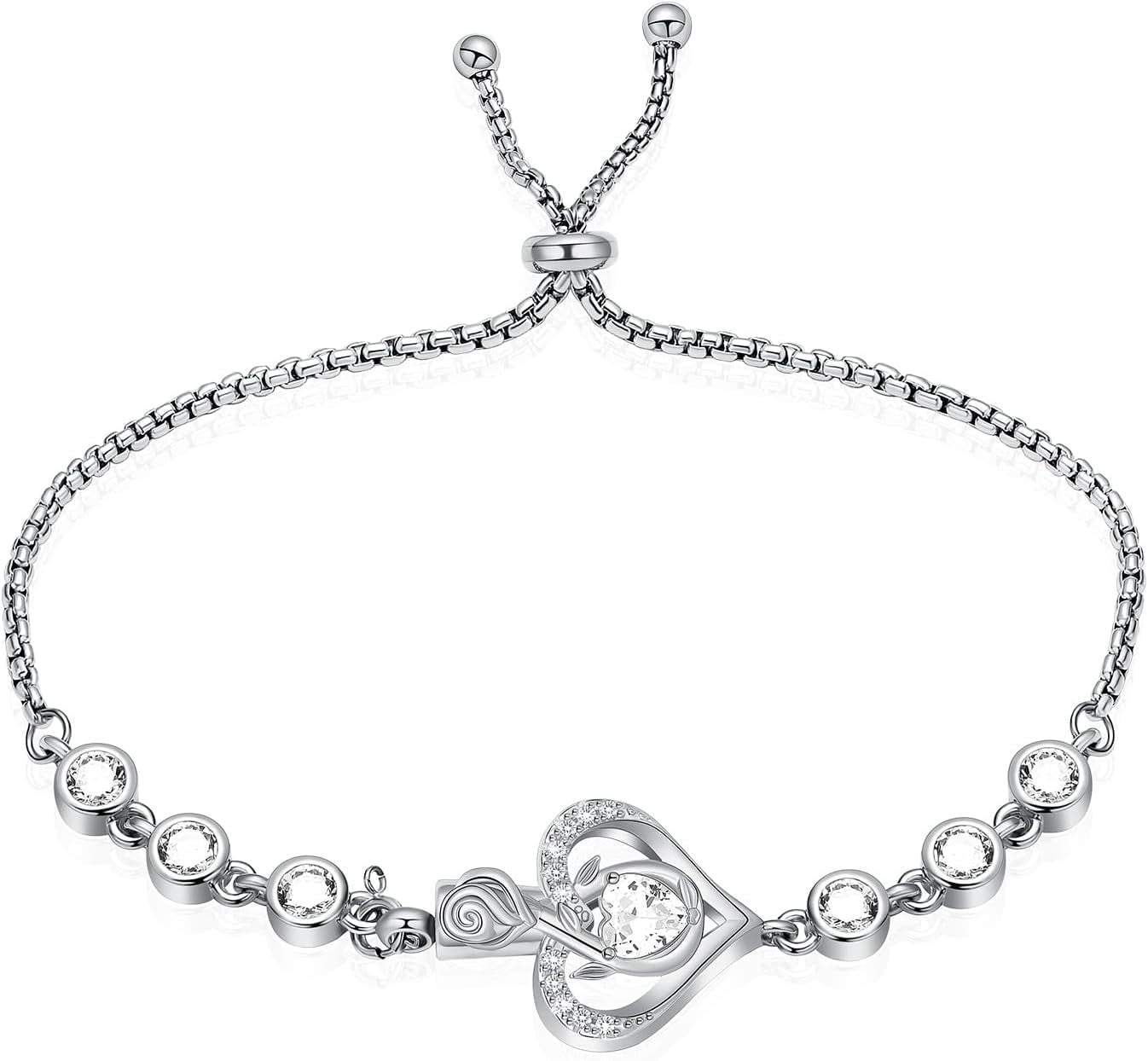 Cremation Bracelet Rose Flower Heart Urn Bracelet for Ashes for Women ...