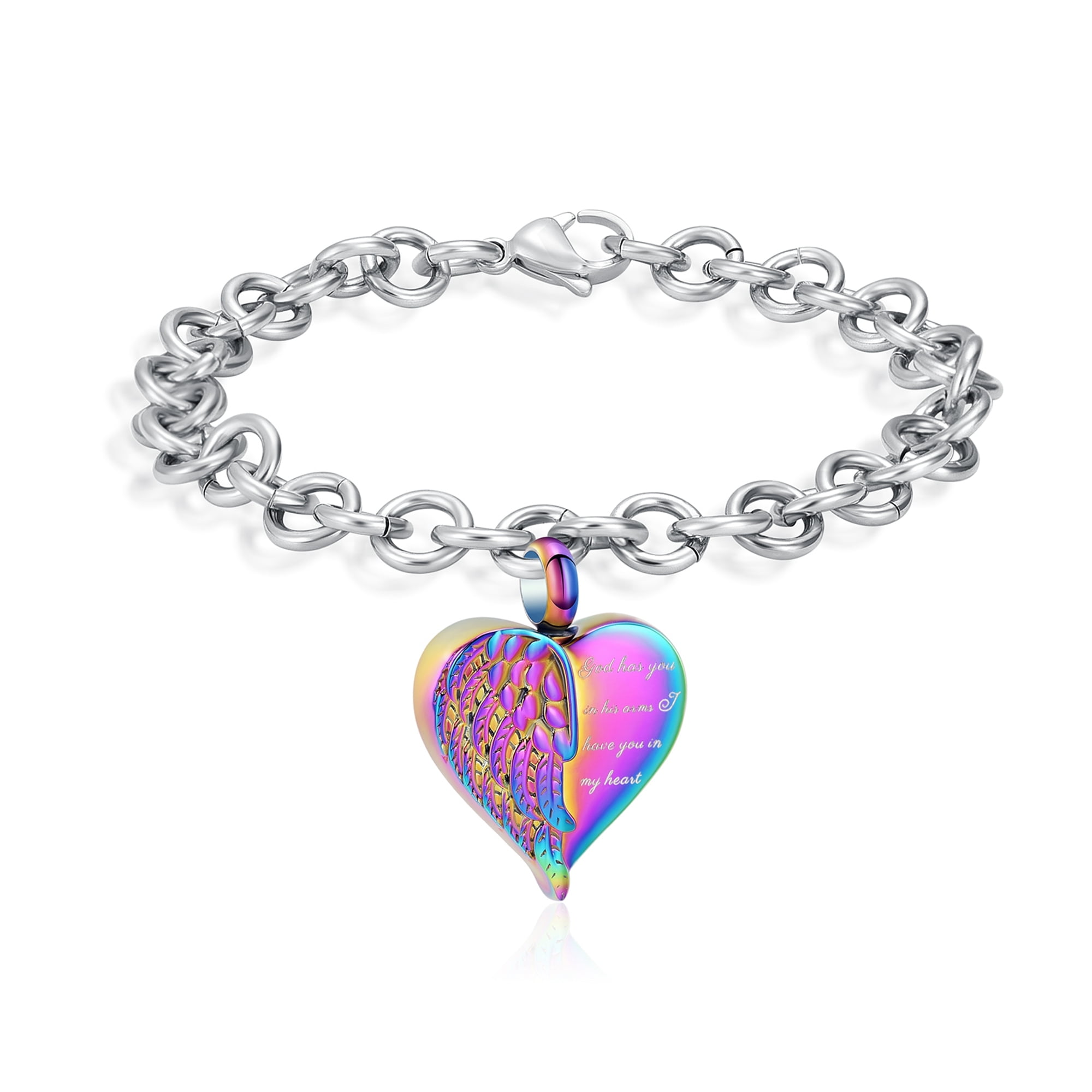 Cremation Bracelet for Ashes Cremation Jewelry Heart Urn Ashes Bracelet ...