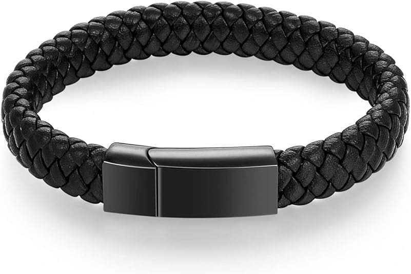 XIUDA Cremation Bracelet for Ashes Leather Urn Bracelet Cremation ...
