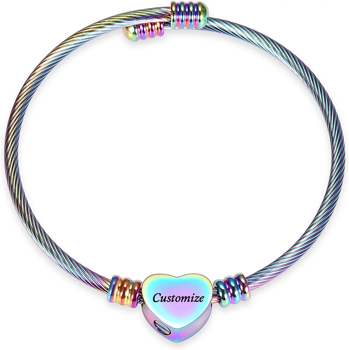 Cremation Bracelet for Ashes Memorial Jewelry Stainless Steel Heart ...