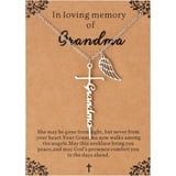 Cremation Cross Necklace for Women - Angel Wing Faith Cross Necklace ...