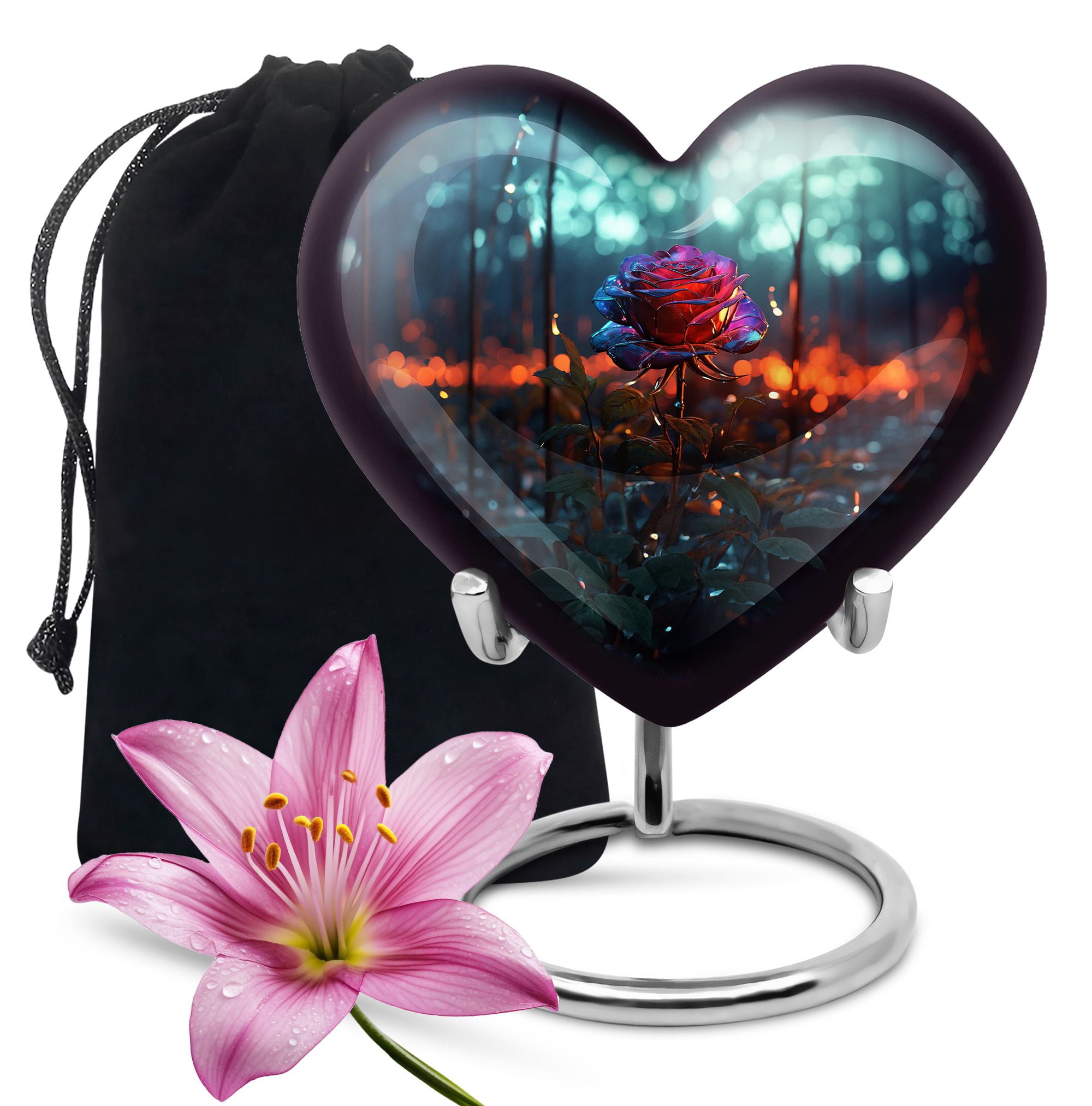 Cremation Crystal Rose Urn, Urns For Human Ashes Adult Male, Urns For ...