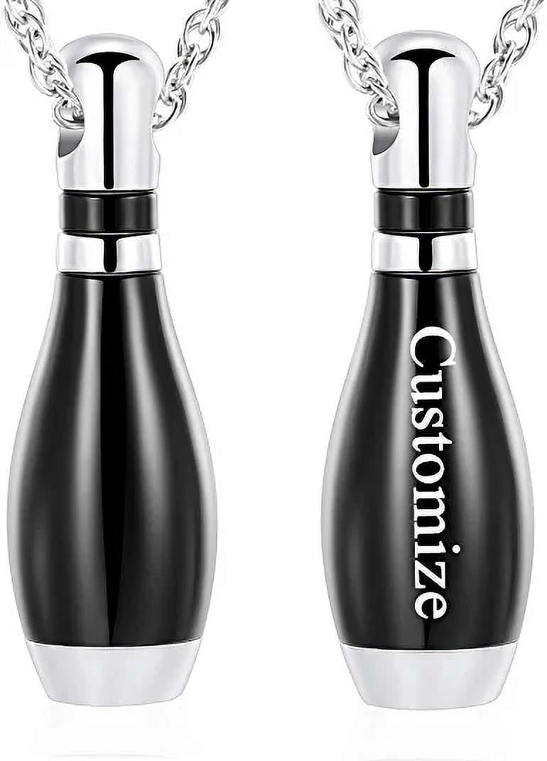Cremation Jewelry Bowling Pin Urn Necklaces for Human Ashes,Cremation ...