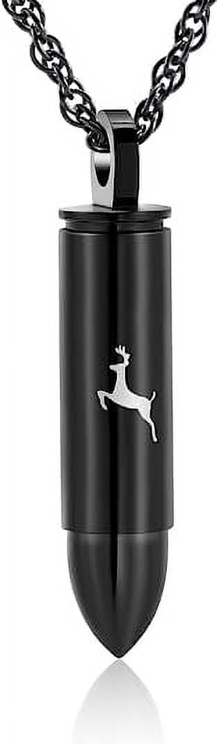 Cremation Jewelry Bullet Urn Ashes Necklace for Women Men Cylinder ...