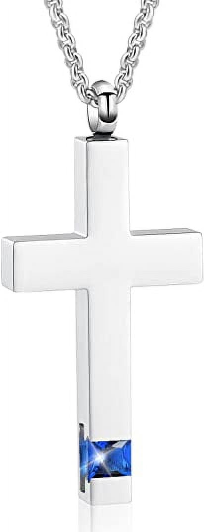 Cremation Jewelry Cross Urn Necklace for Ashes for Women Men Religious ...