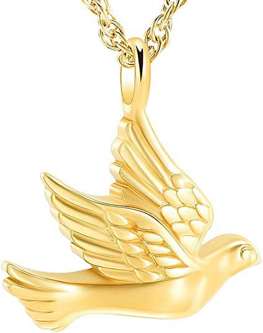Cremation Jewelry For Ashes Stainless Steel Peace Dove Urn Keepsake ...