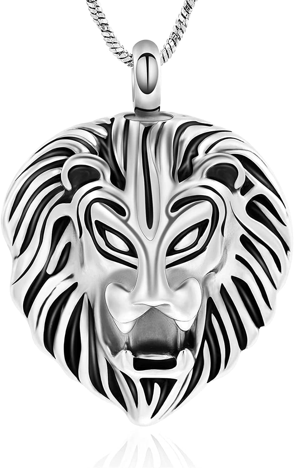 Cremation Jewelry Lion Head Urn Necklace for Ashes for Men Memorial ...