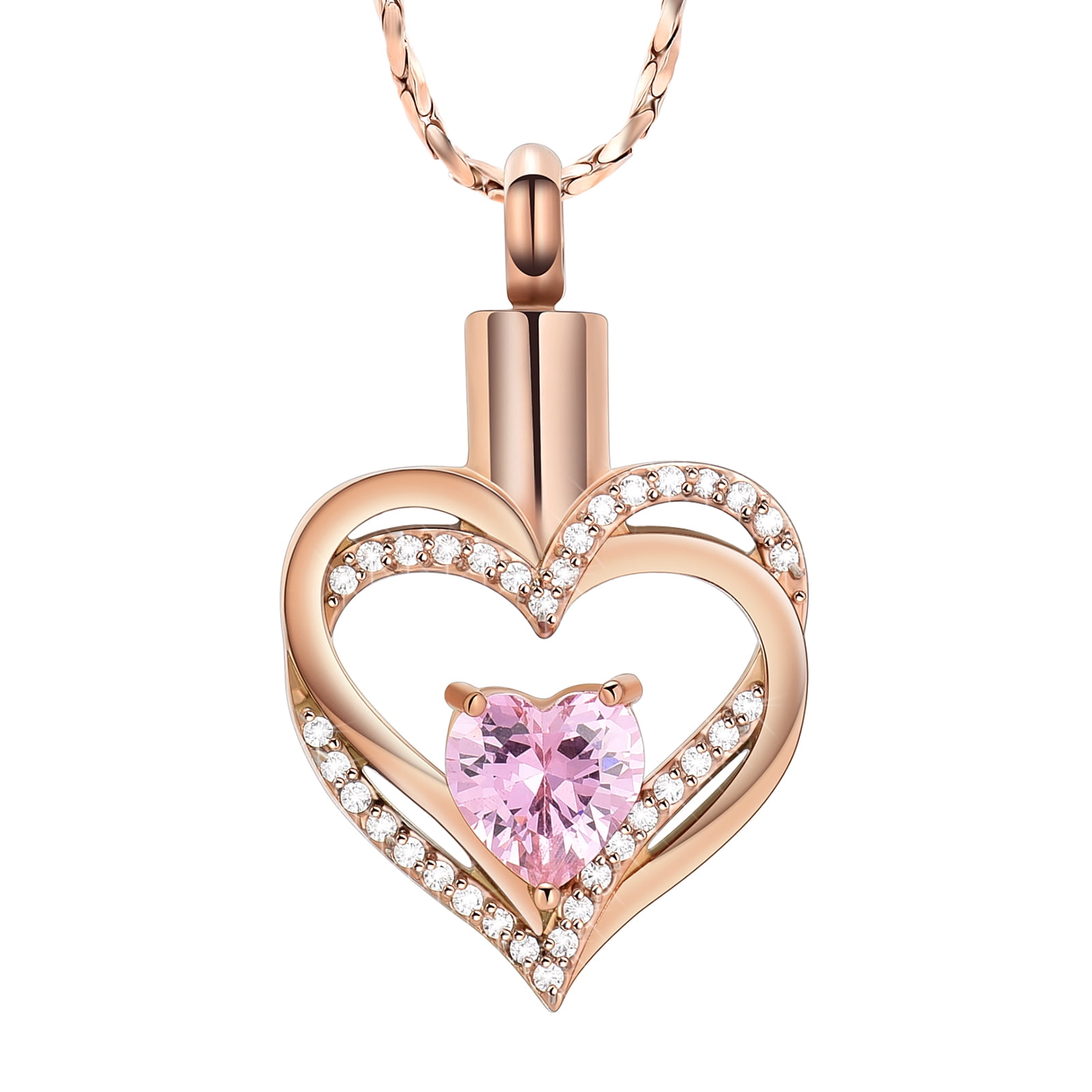 Cremation Jewelry Love Heart Urn Necklace for Ashes for Women Gilrs ...