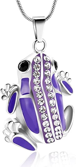 Cremation Jewelry Urn Necklace for Ashes, Frog Charm Memorial Pendant ...