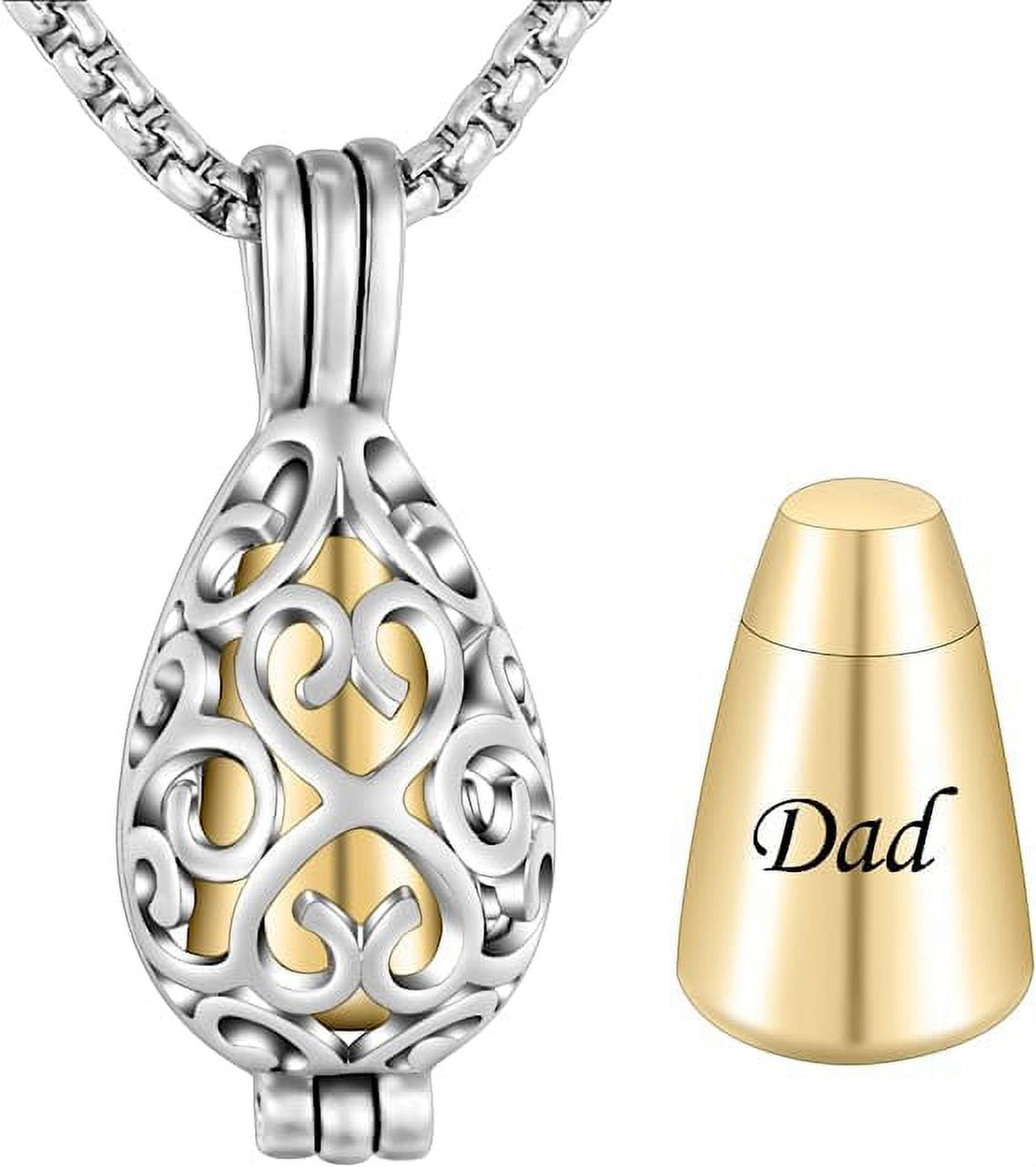 Cremation Jewelry Urn Necklace for Ashes with Lotus Flower Memorial ...