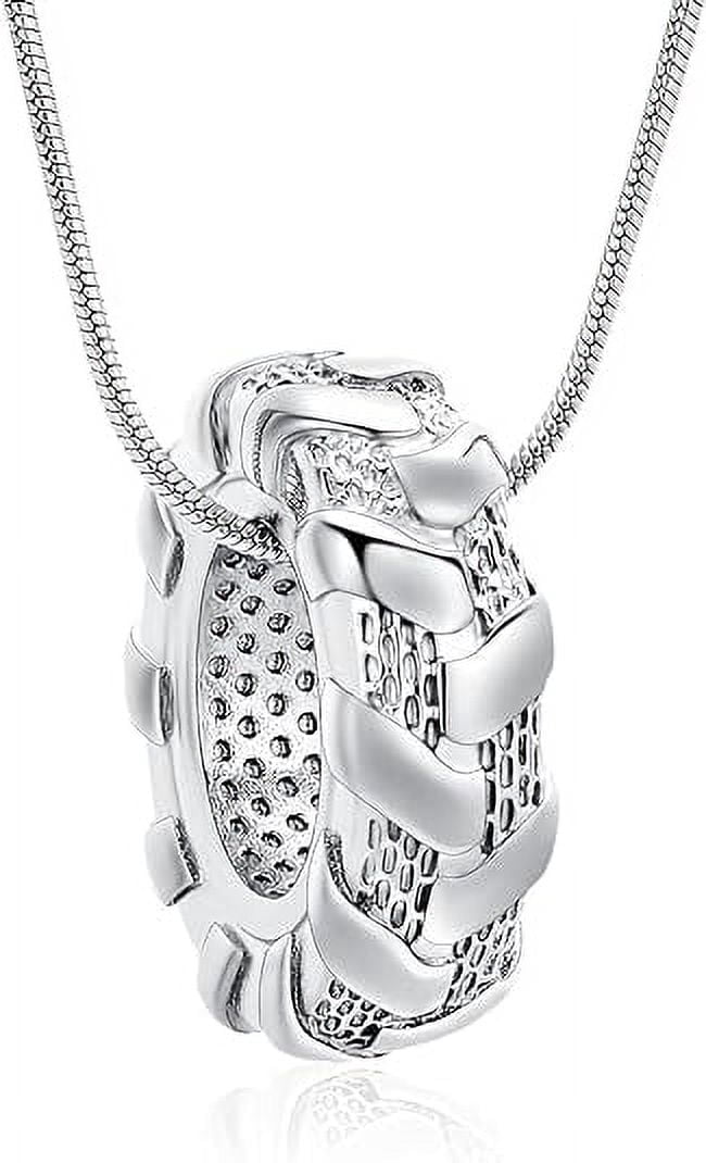Cremation Jewelry Wheel Tire Urn Necklace for Ashes for Men Women ...