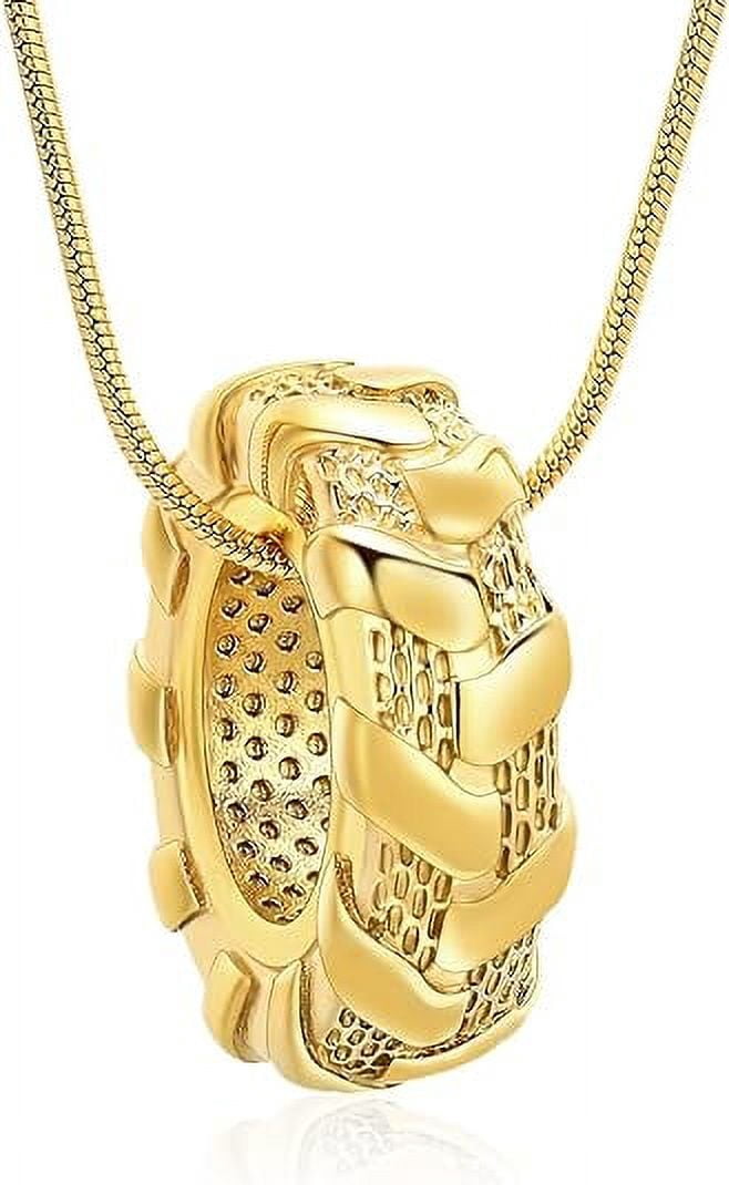 Cremation Jewelry Wheel Tire Urn Necklace for Ashes for Men Women ...
