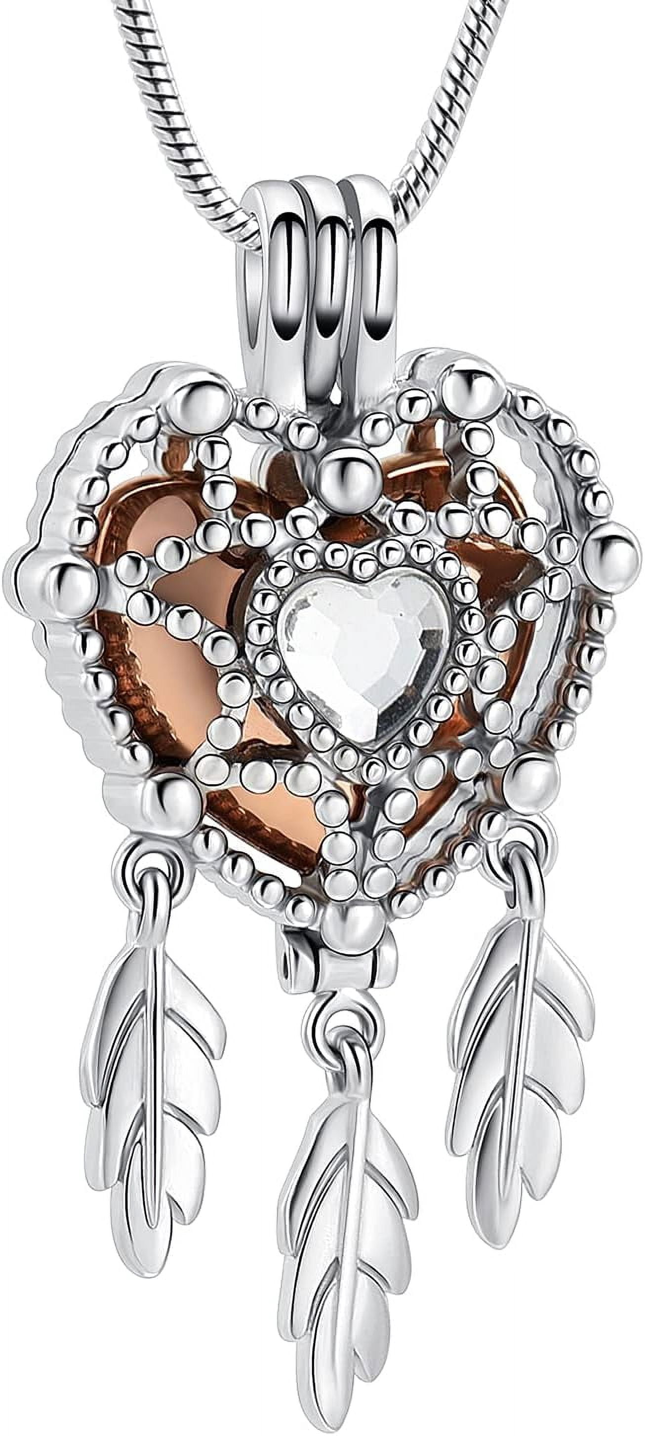 Cremation Jewelry for Ashes Heart Shape Dream Catcher Net Cremation ...