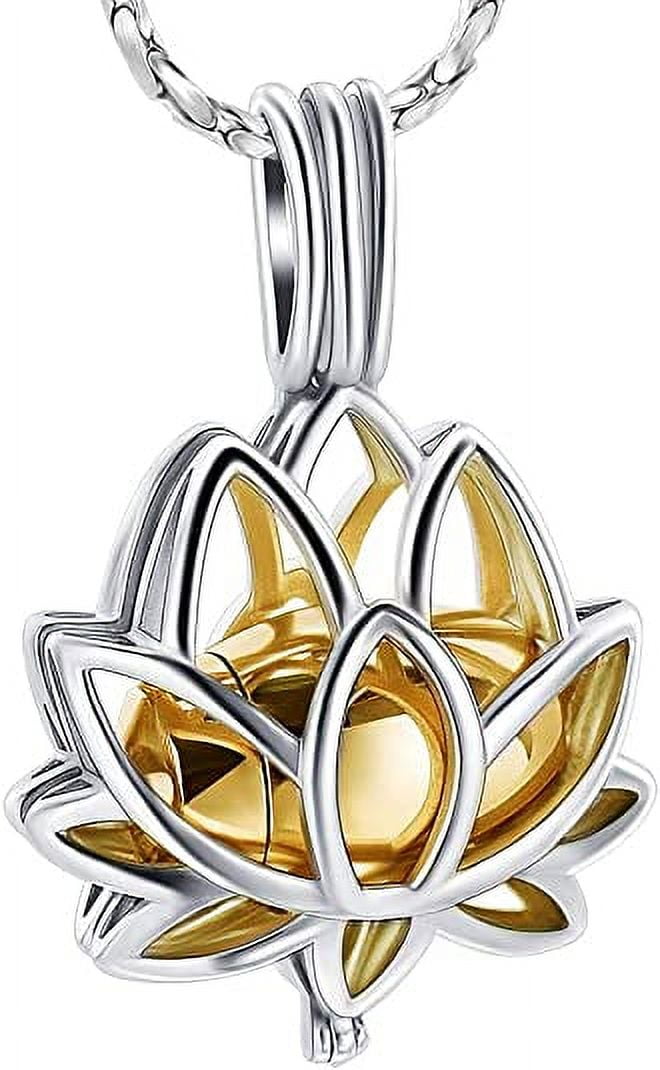 Cremation Jewelry for Ashes Lotus Flower Ashes Pendant Necklace with Mini Keepsake Urn Memorial Ash Jewelry Walmart
