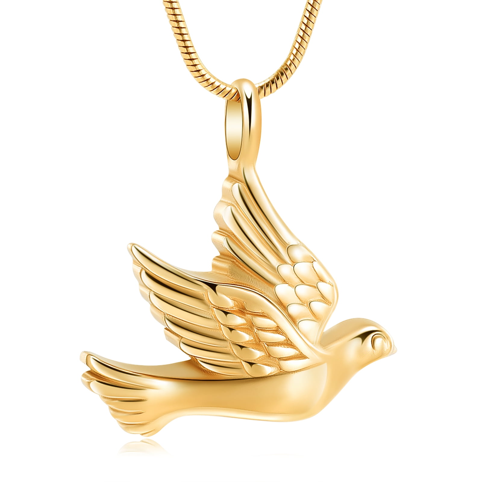 Cremation Jewelry for Ashes Stainless Steel Peace Dove Urn Keepsake ...