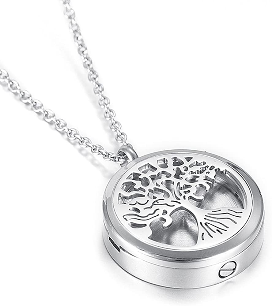 Cremation Locket Necklace for Ashes of Loved One Carry Photo Glass ...