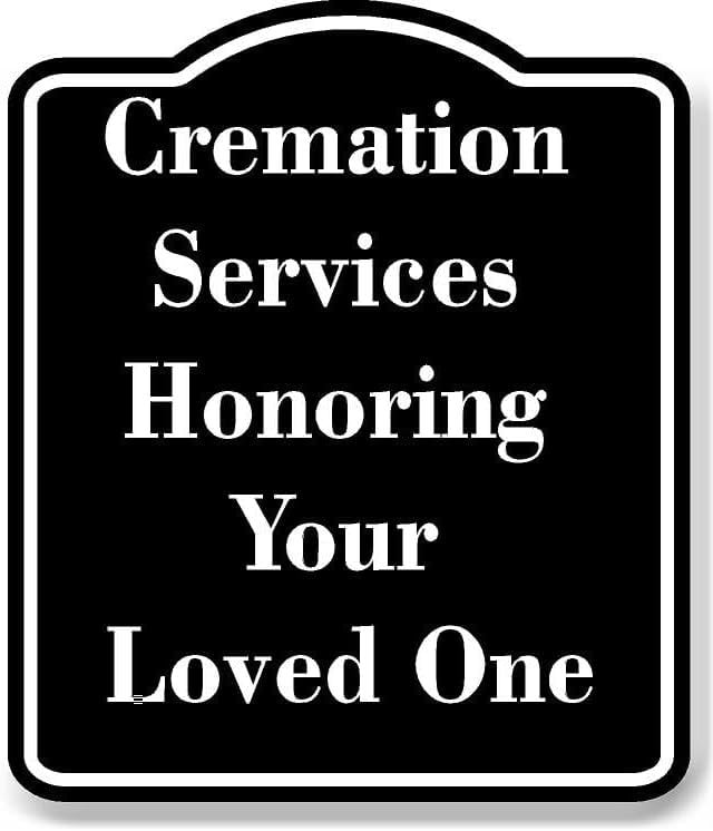 Cremation Services Honoring Your Loved One BLACK Aluminum Composite ...