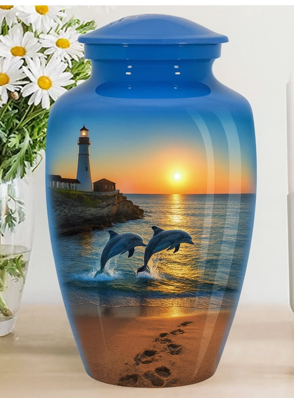 Cremation Urn, Adult, Metal eagle Lighthouse Beautiful Lighthouse 10x6 ...