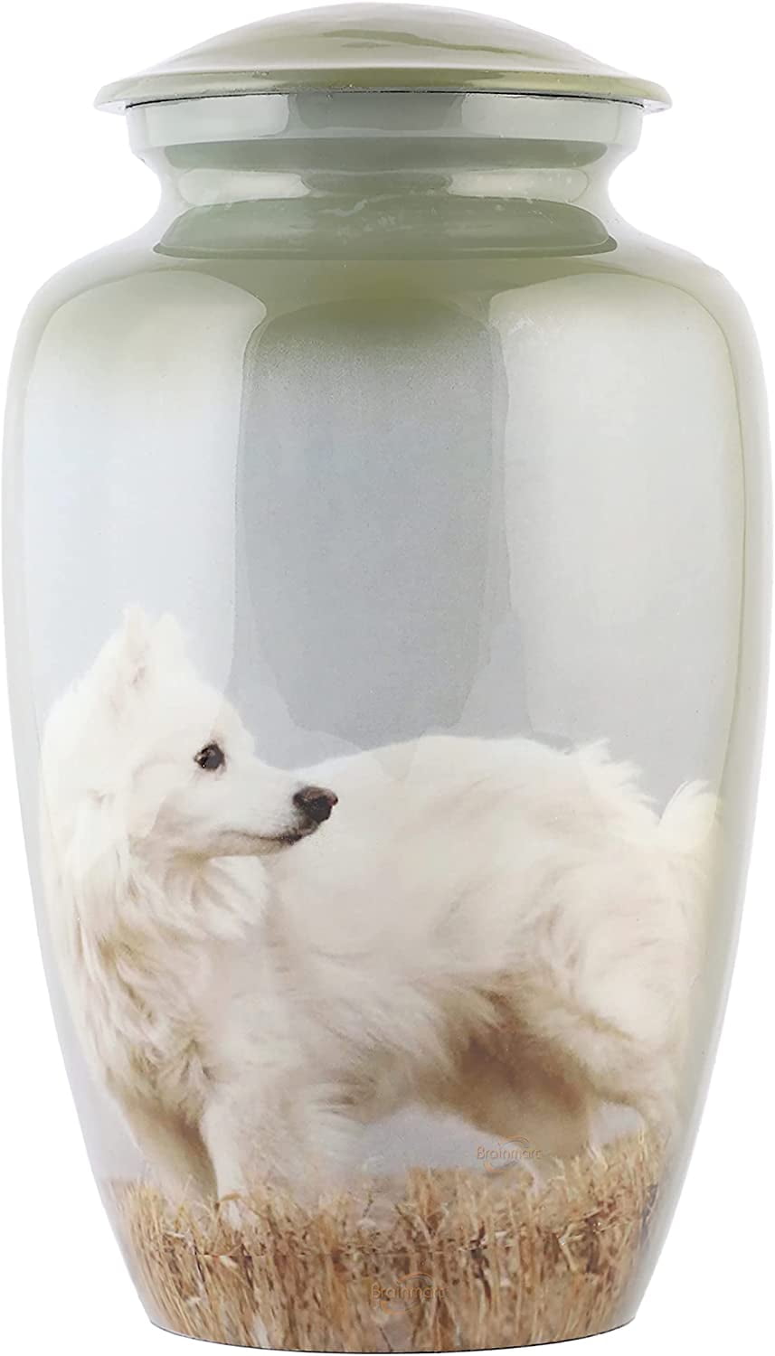 Adult White Dog Cremation Urns for Human Ashes | Crafted Memorial for ...