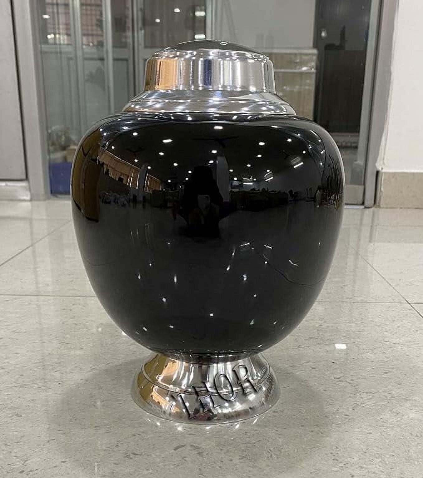 Cremation Urn Black Funeral Urn for Human Ashes Beautiful Hand Made ...