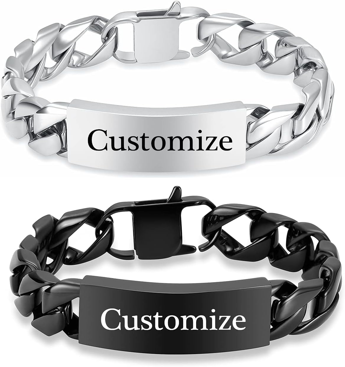 Cremation Urn Bracelet For Human Ashes For Men, Silver Cuban Link ...