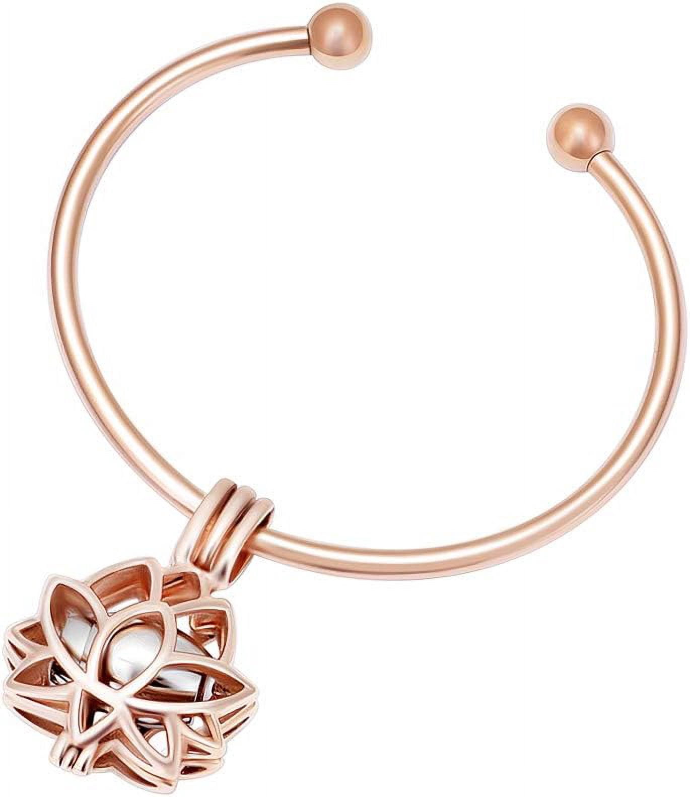 Cremation Urn Bracelet Jewelry for Human Pet Ashes Lotus Flower Urns ...