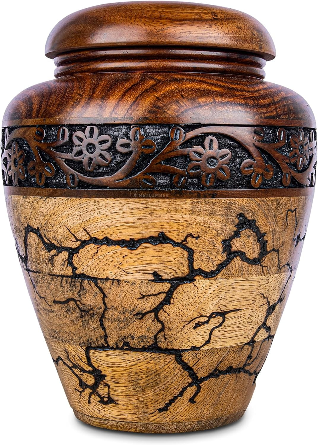 Cremation Urn for Human Ashes Adult Male or Female, Wooden Urn, Hand ...