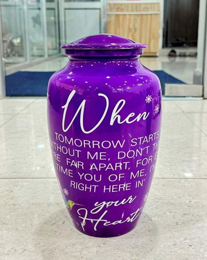 Cremation Urn for Adult Human Ashes - Large Handcrafted Funeral ...