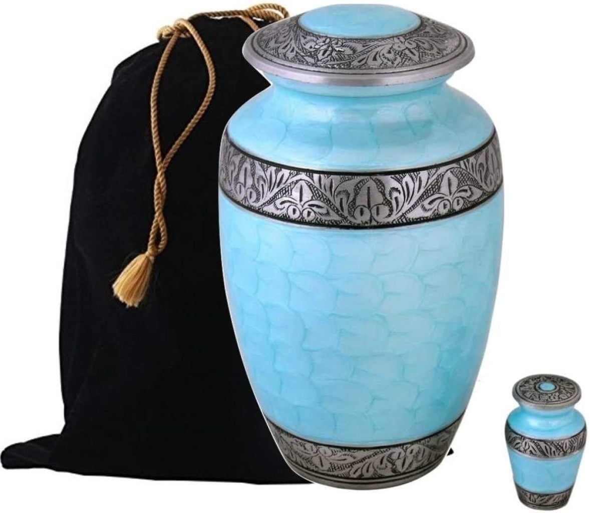 Cremation Urn for Ashes - Adult Funeral Urn - Handcrafted Metal Urn for ...