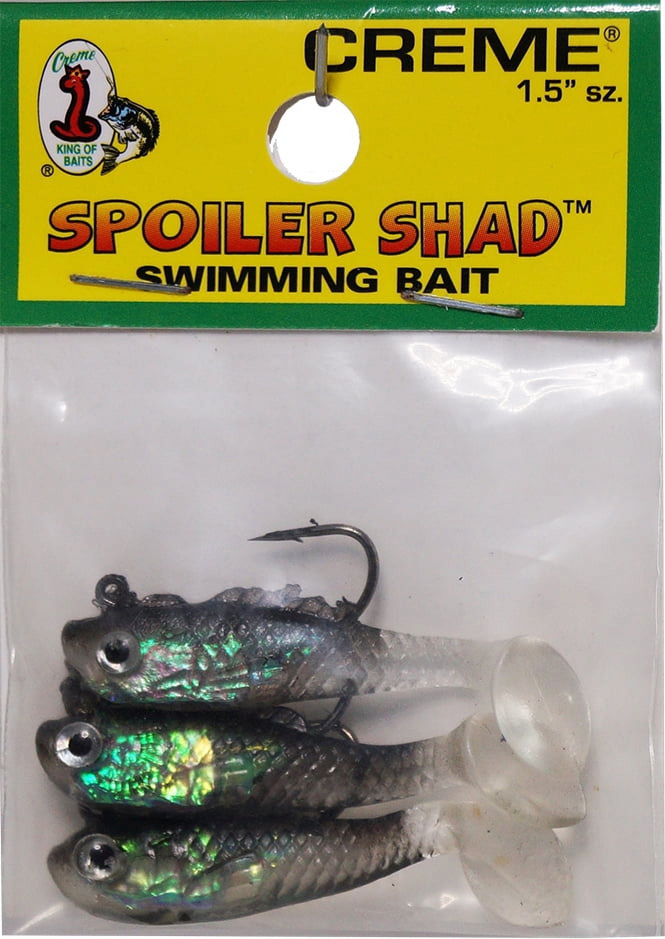 Creme 1.5" Spoiler Shad Swim Bait Soft Plastic Lure - Walmart.com