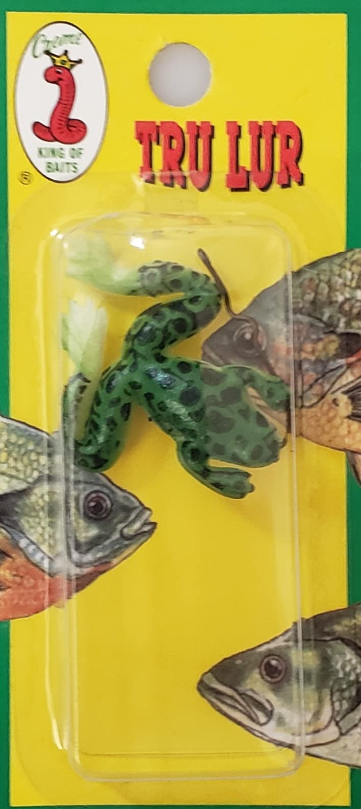 VIP Creme 1.5 Tru-Lur Lifelike Green Frog Lure for Bass Fishing ...
