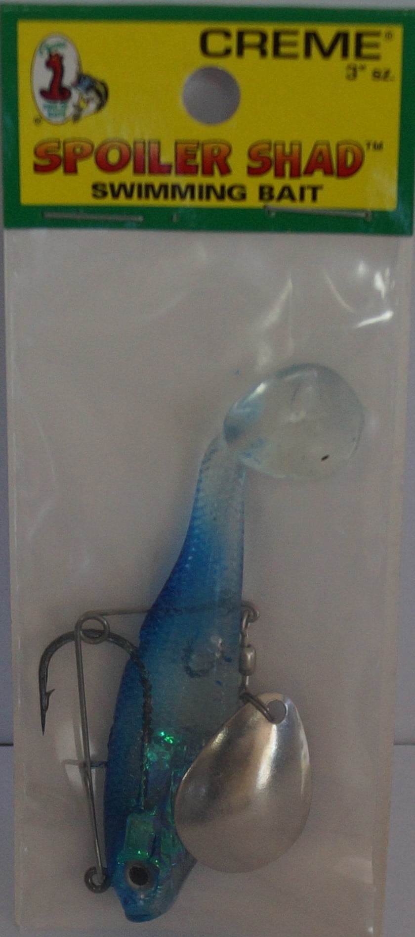 Creme 3" Spoiler Spin Shad Swim Bait Lure, Blue - Walmart.com