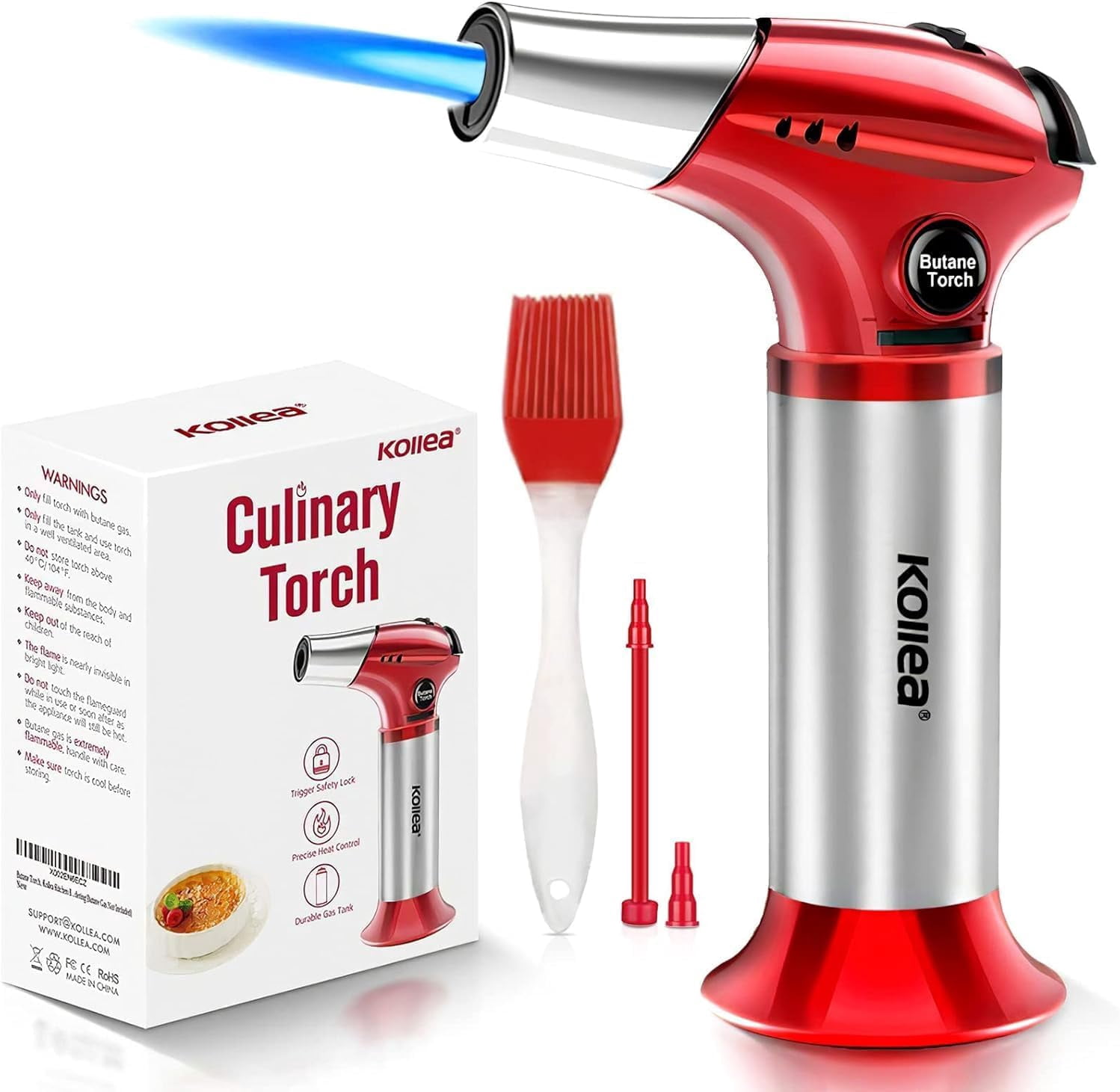 Creme Brulee Torch, Refillable Butane Torch Lighter, Kitchen Torch Food ...
