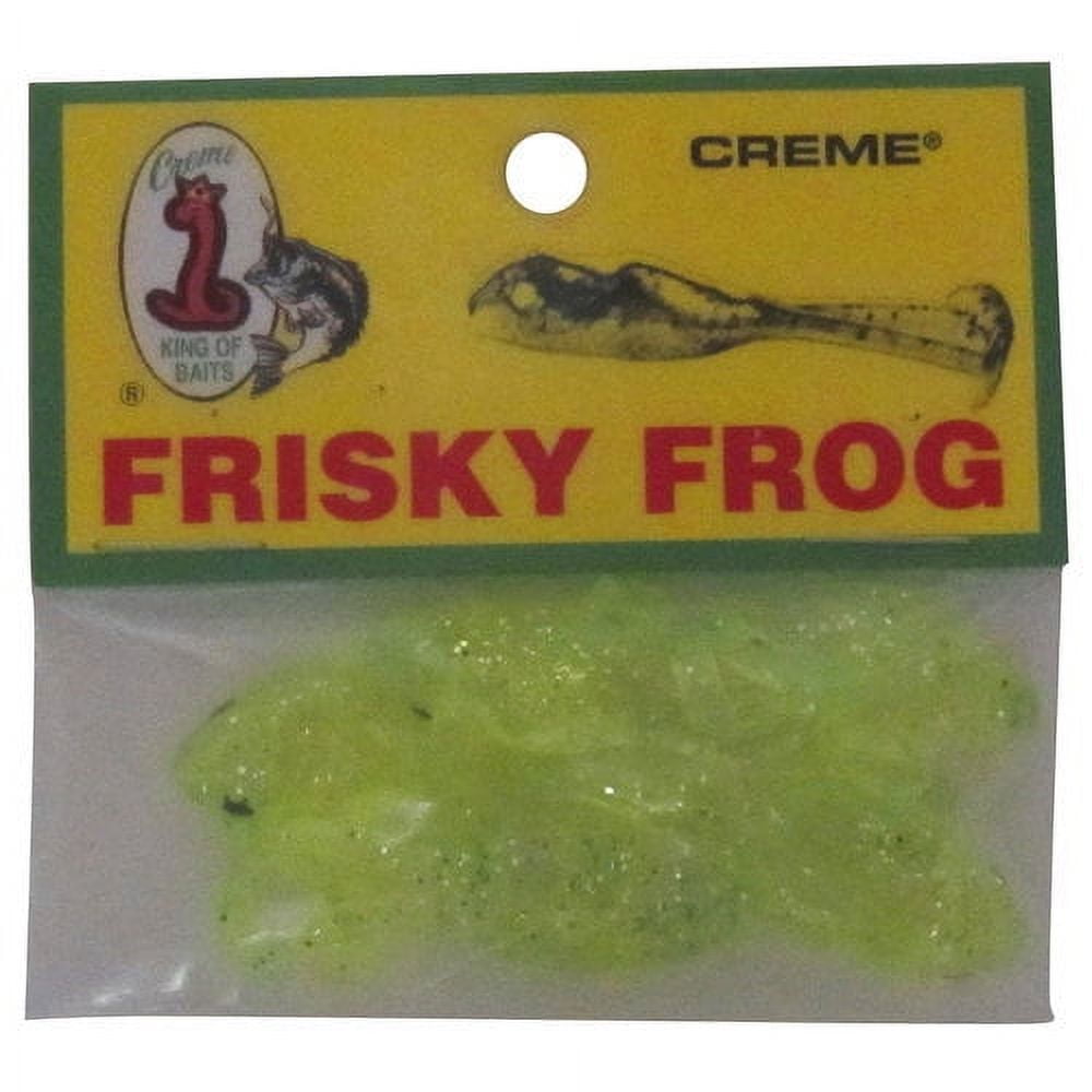 Creme Frisky Frog Lure, Chartreuse & Glitter, 7 Count - Walmart.com
