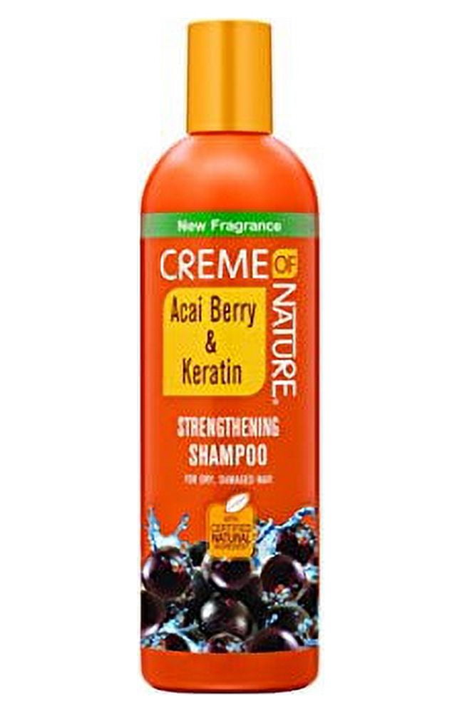 Creme Of Nature Acai Berry & Keratin Strengthening Shampoo, 12 oz, 3 ...