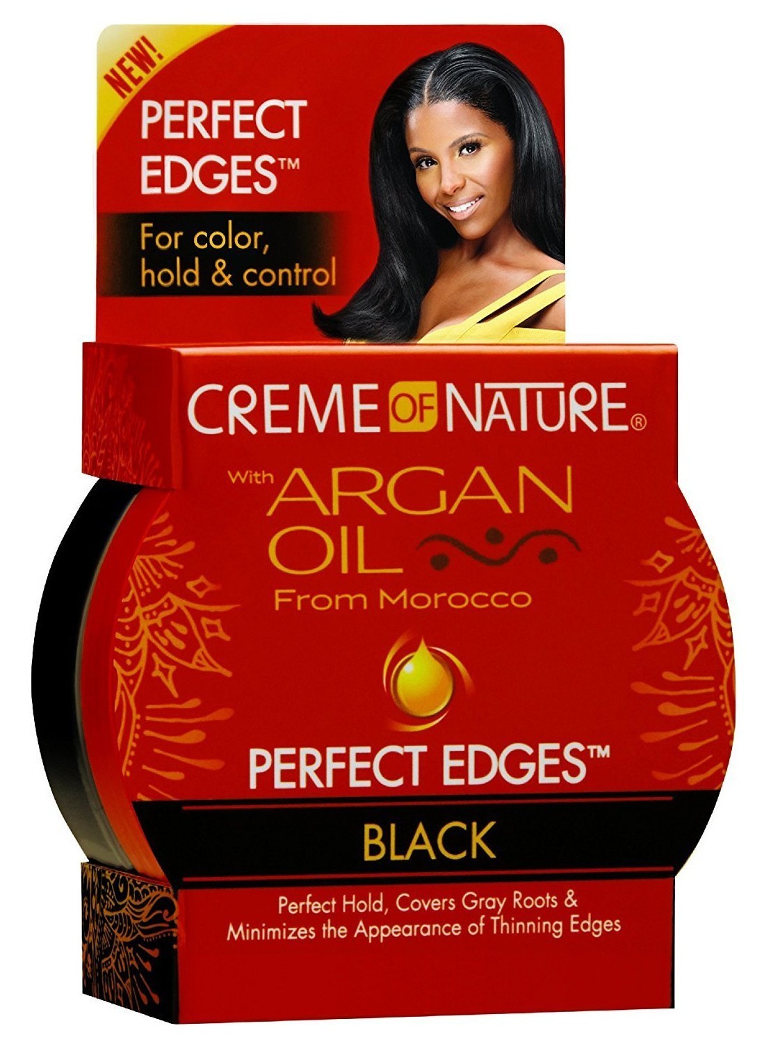 Creme Of Nature Argan Oil Perfect Edges Black 2.25oz (Pack of 3 ...