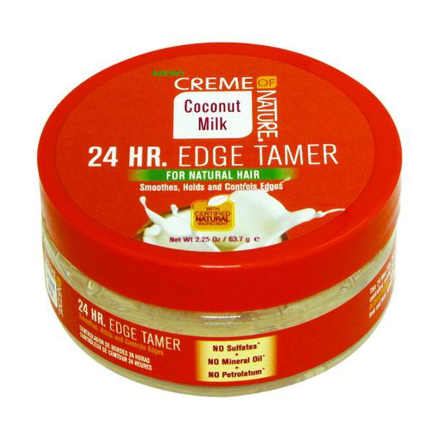 Creme of Nature Coconut Milk Edge Tamer Gel, 24HR Hold, Smooth Shine, 2 ...