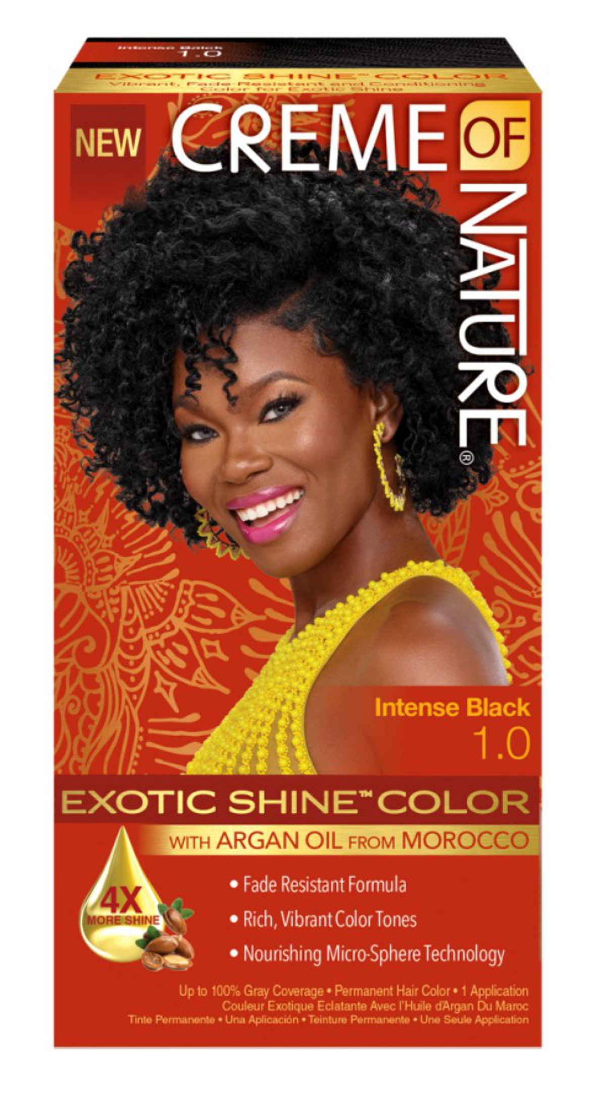 Creme Of Nature Color #1.0 Intense Black Exotic Shine (Pack of 2 ...