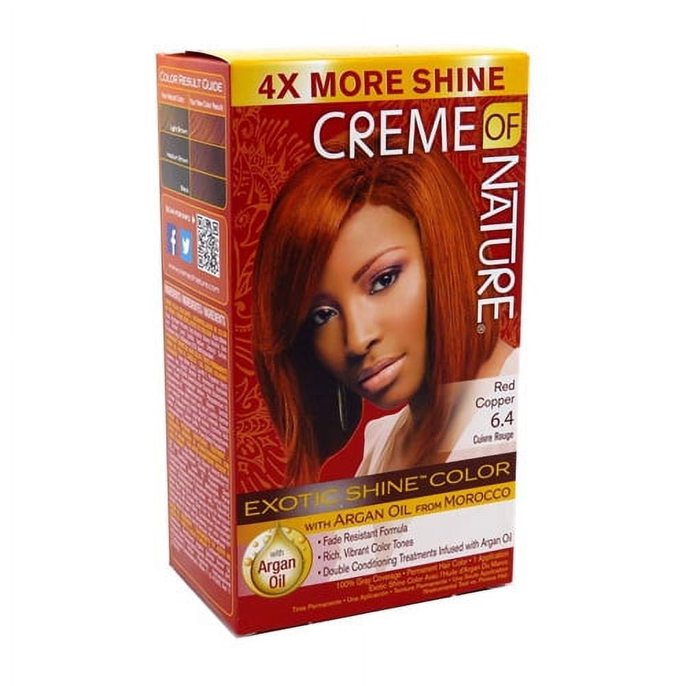 Creme Of Nature Color #6.4 Red Copper Exotic Shine With Argan Oil, 1 ...