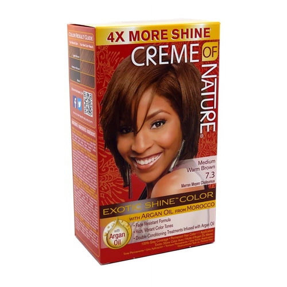 Creme Of Nature Exotic Shine Color With Argan Oil Medium Warm Brown 7.3 ...