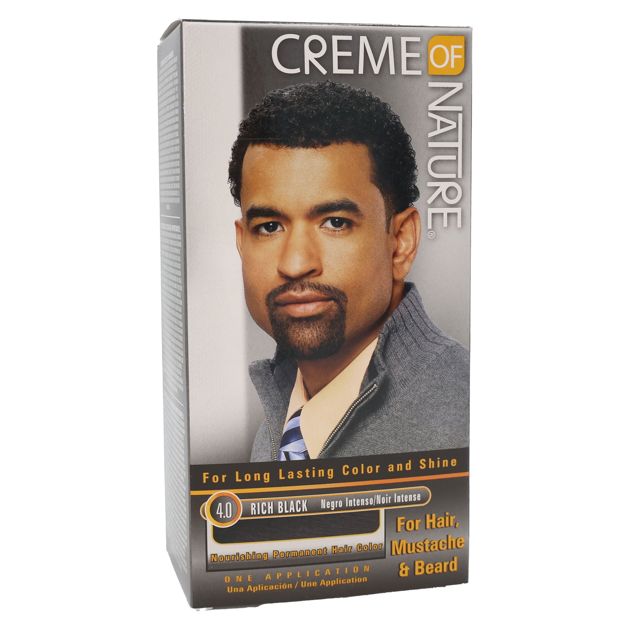 Creme Of Nature Gel Men Hair Color Mustache Kit Rich Black, Pack of 6 ...