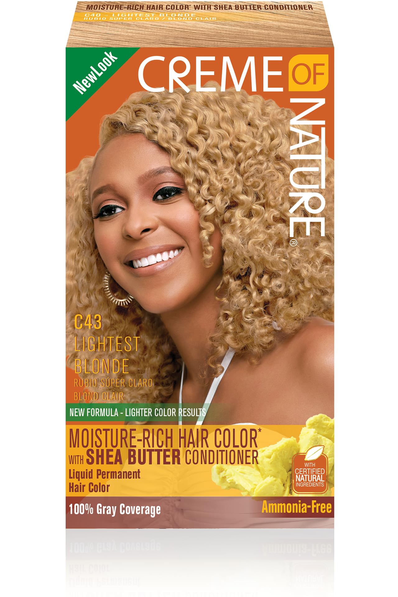 Creme Of Nature Moisture Rich Hair Color Kit, C43 Lightest Blonde, 1 ...