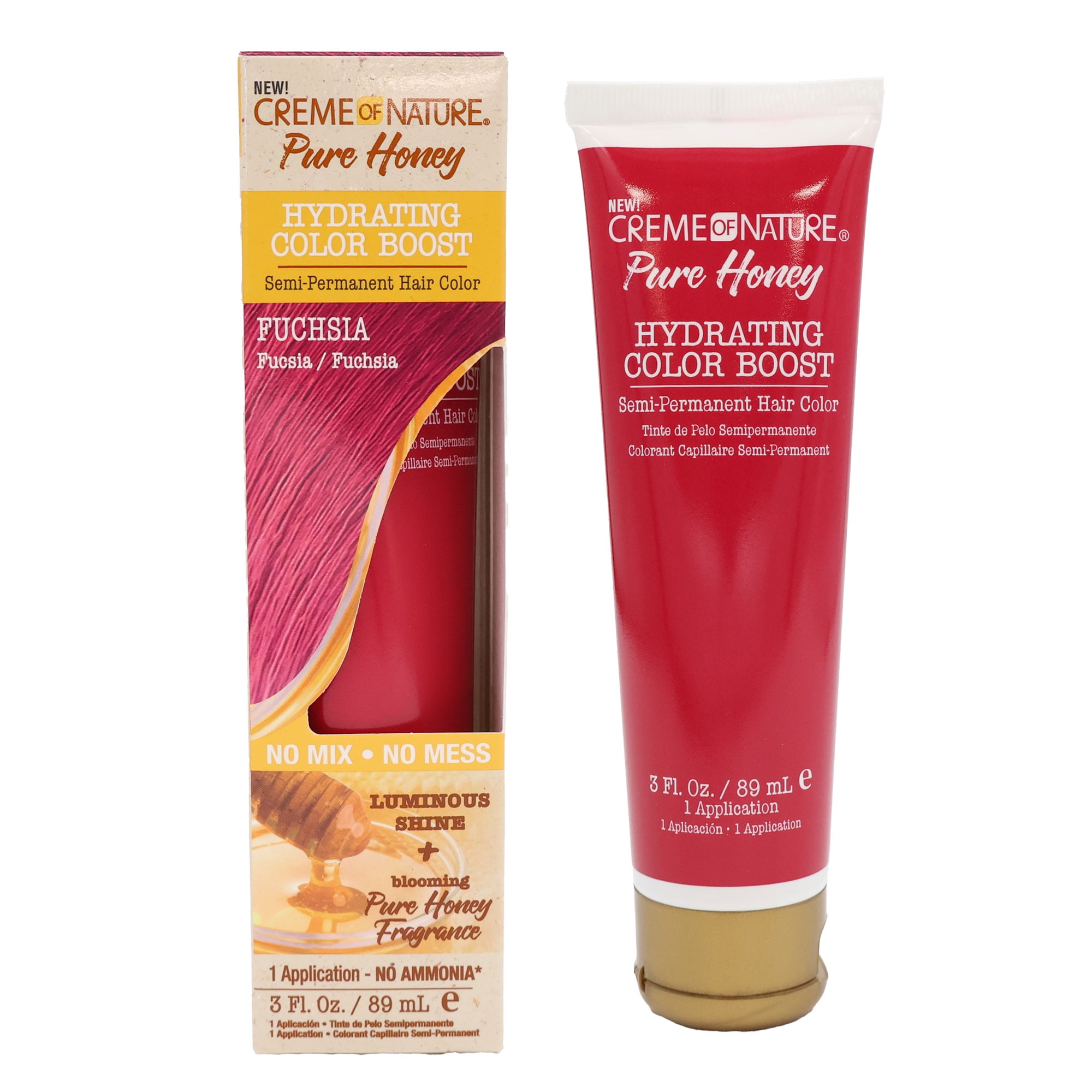 Creme Of Nature Pure Honey Semi-Permanent Hair Color, Fuchsia, 3 Oz. - Walmart.com