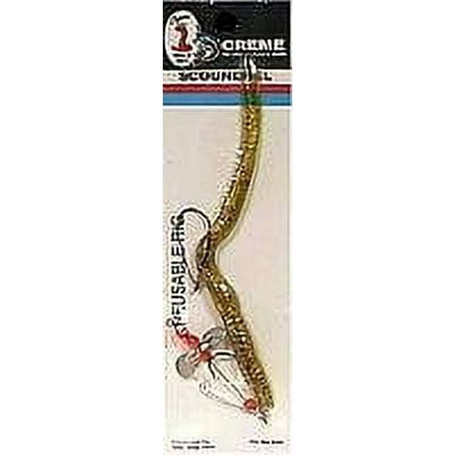 Creme Pre-Rigged Weedless 6" Scoundrel Worm Lure, Ice Tea - Walmart.com
