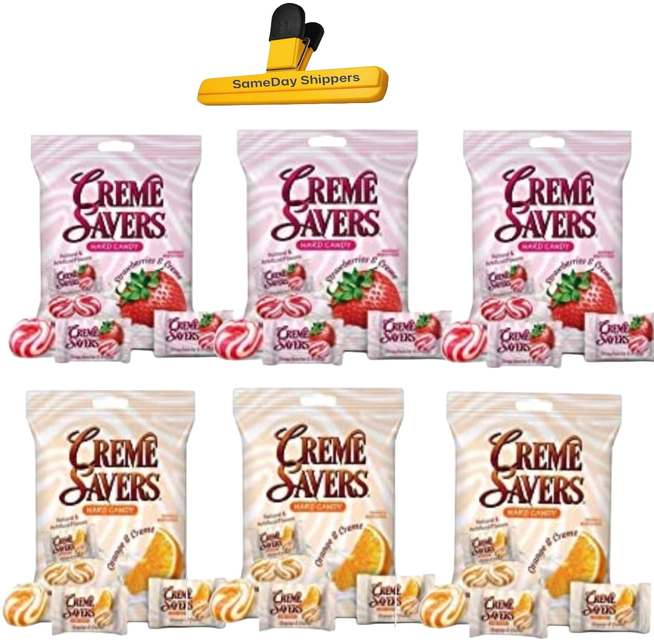 Creme Savers Candy | Strawberry and Creme Orange and Creme Hard Candy ...