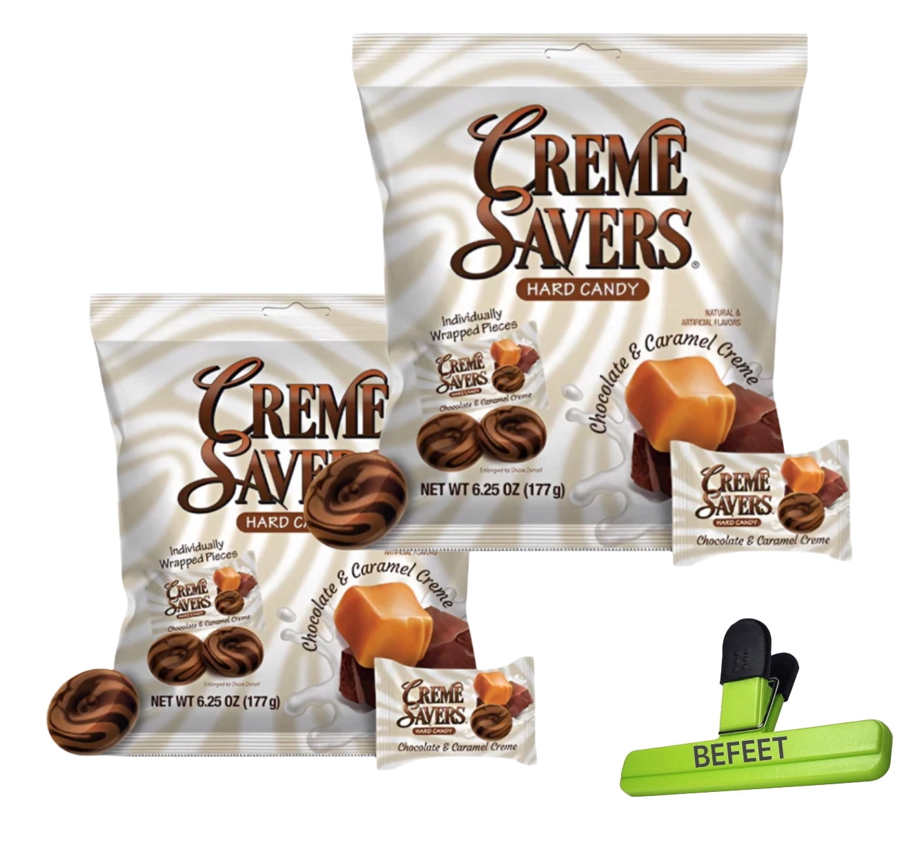 Creme Savers Chocolate and Caramel Hard Candy, Original Classic, Fresh ...