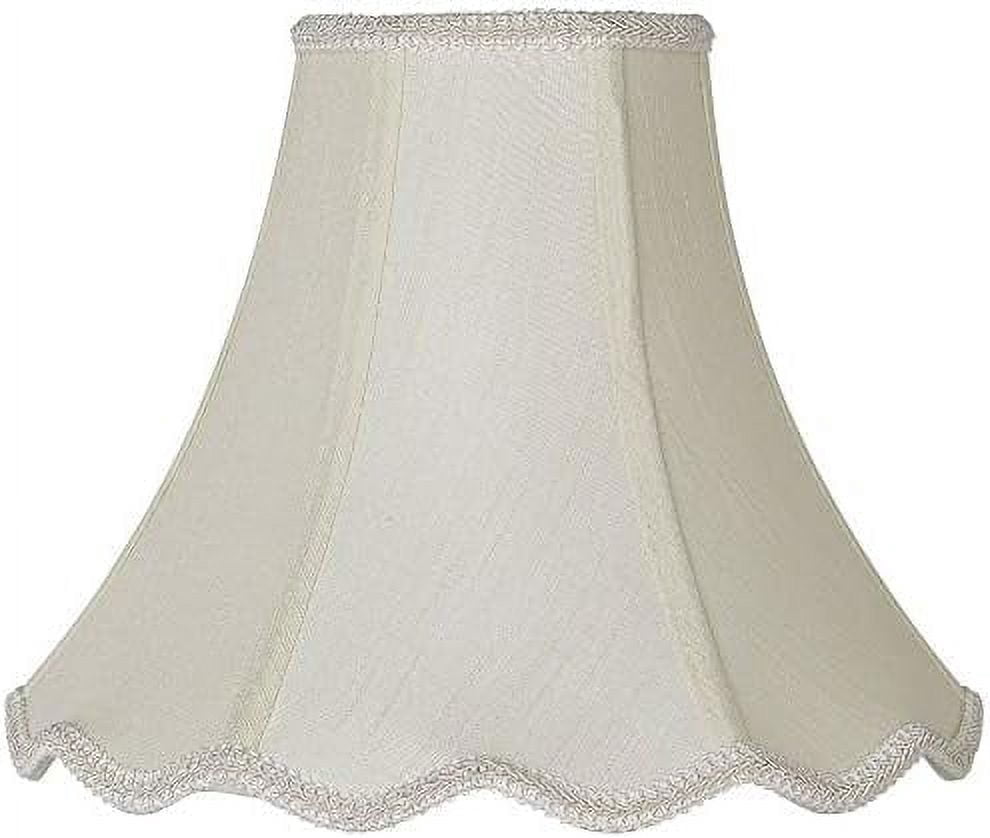 Creme Small Scallop Bell Lamp Shade 5" Top x 12" Bottom x 10" Slant x 9 ...